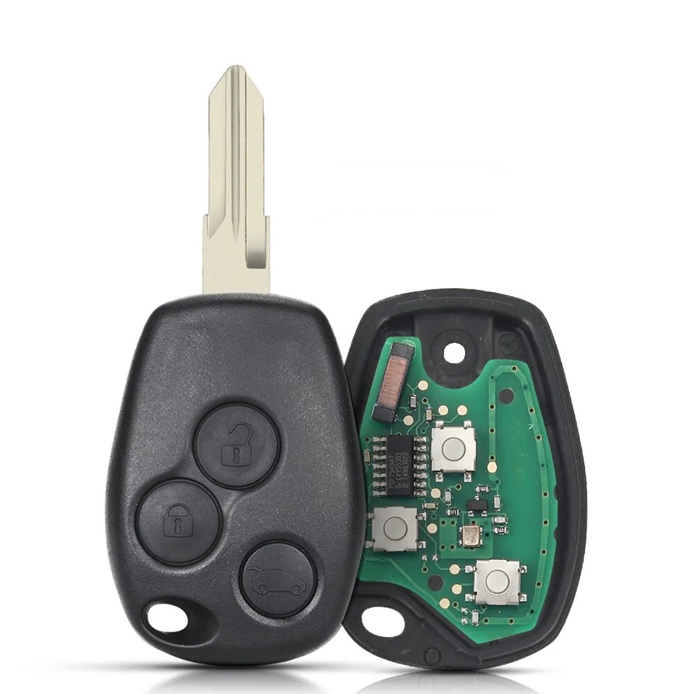 Ключ для Renault Clio Kangoo Master Modus Logan Twingo, 4 кнопки, 433MHz 4A Chip