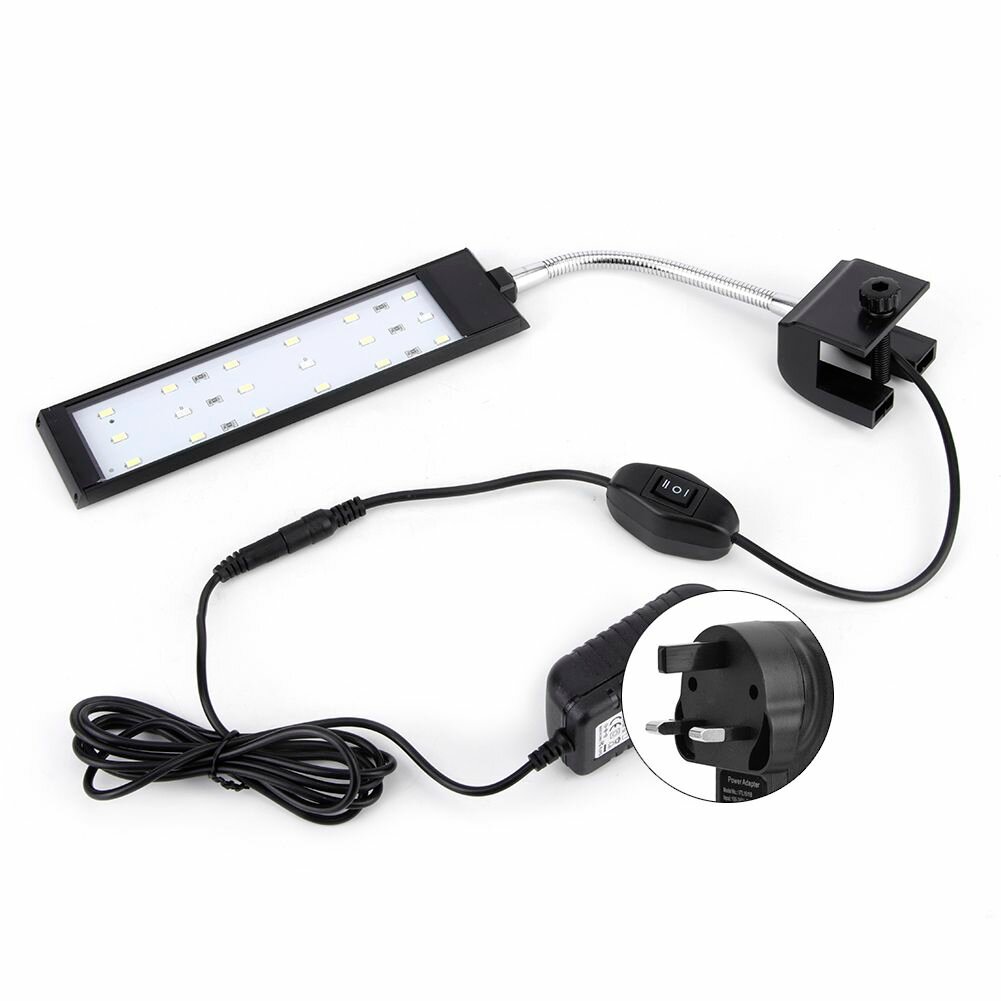 Светильник для аквариума 18 LED, 7 Вт, зажим, Британия