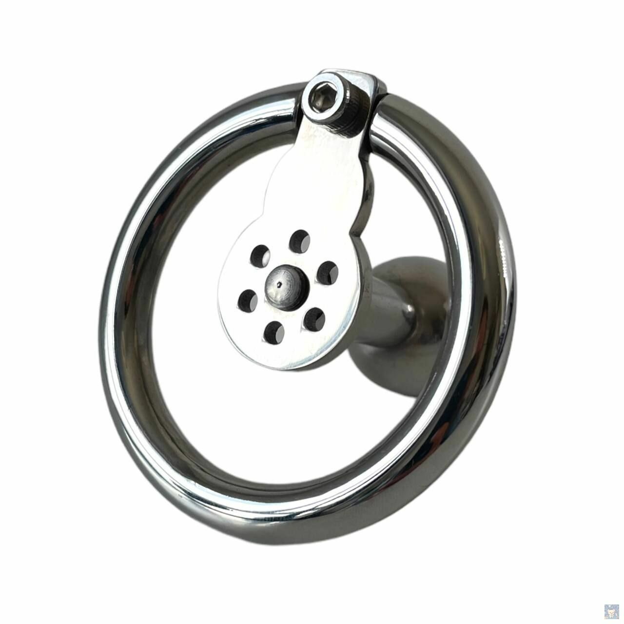 Металлический мужской пояс верности из нержавеющей стали Hotplease 111, кольцо 50мм, отрицательный, 18+