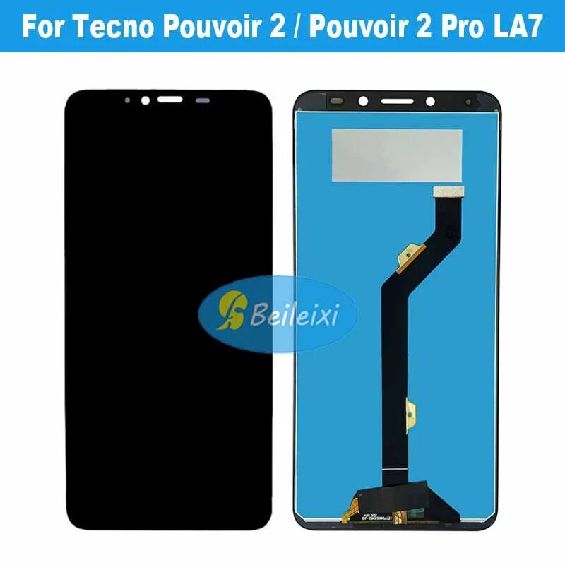 Для Tecno Pouvoir 2 LA7 ЖК-дисплей с цифровым преобразователем сенсорного экрана в сборе для Tecno Pouvoir 2 Pro LA7 Pro