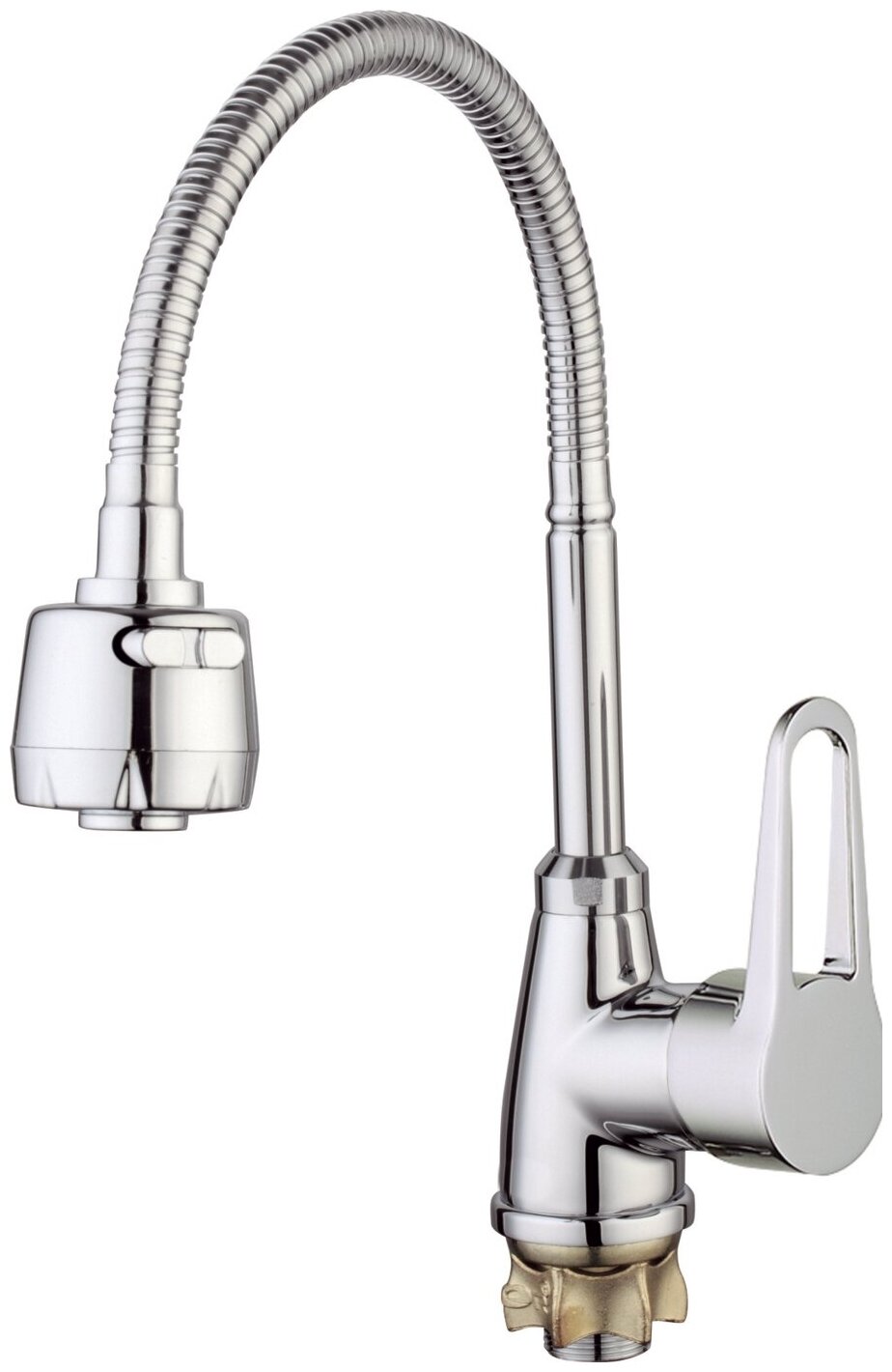 Смеситель для кухни ZEGOR SOP4-E045 с гибким изливом