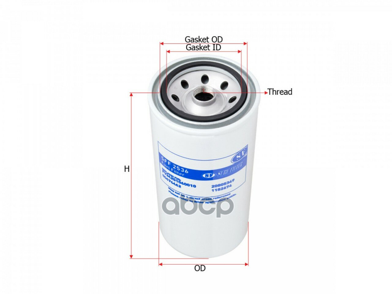 Фильтр топливный SURE FILTER арт. SFF2536