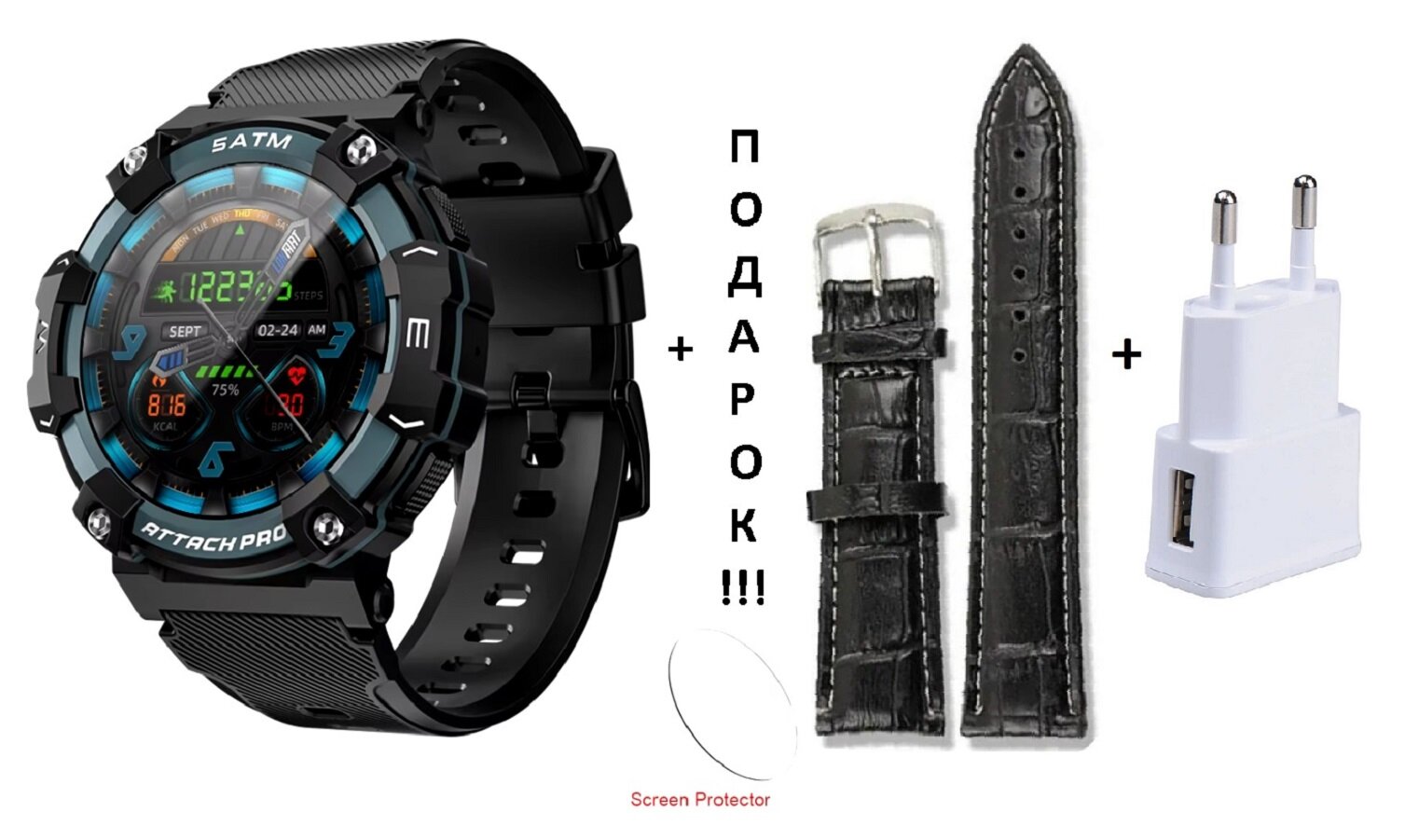 Умные часы для плавания и спорта LOKMAT Attack 2 PRO Blue. 5АТМ. Гарантия 1 год.