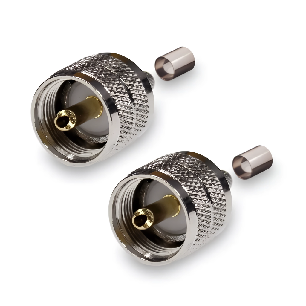 Разъем U-111F на кабель RG-58 (UHF, PL-259, SO-239) комплект 2 шт