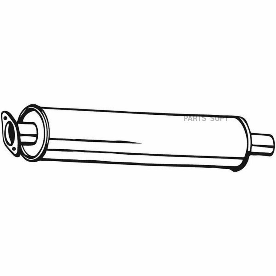 154497, Глушитель системы выпуска, средний от официального дистрибьютора, BOSAL, артикул 154497