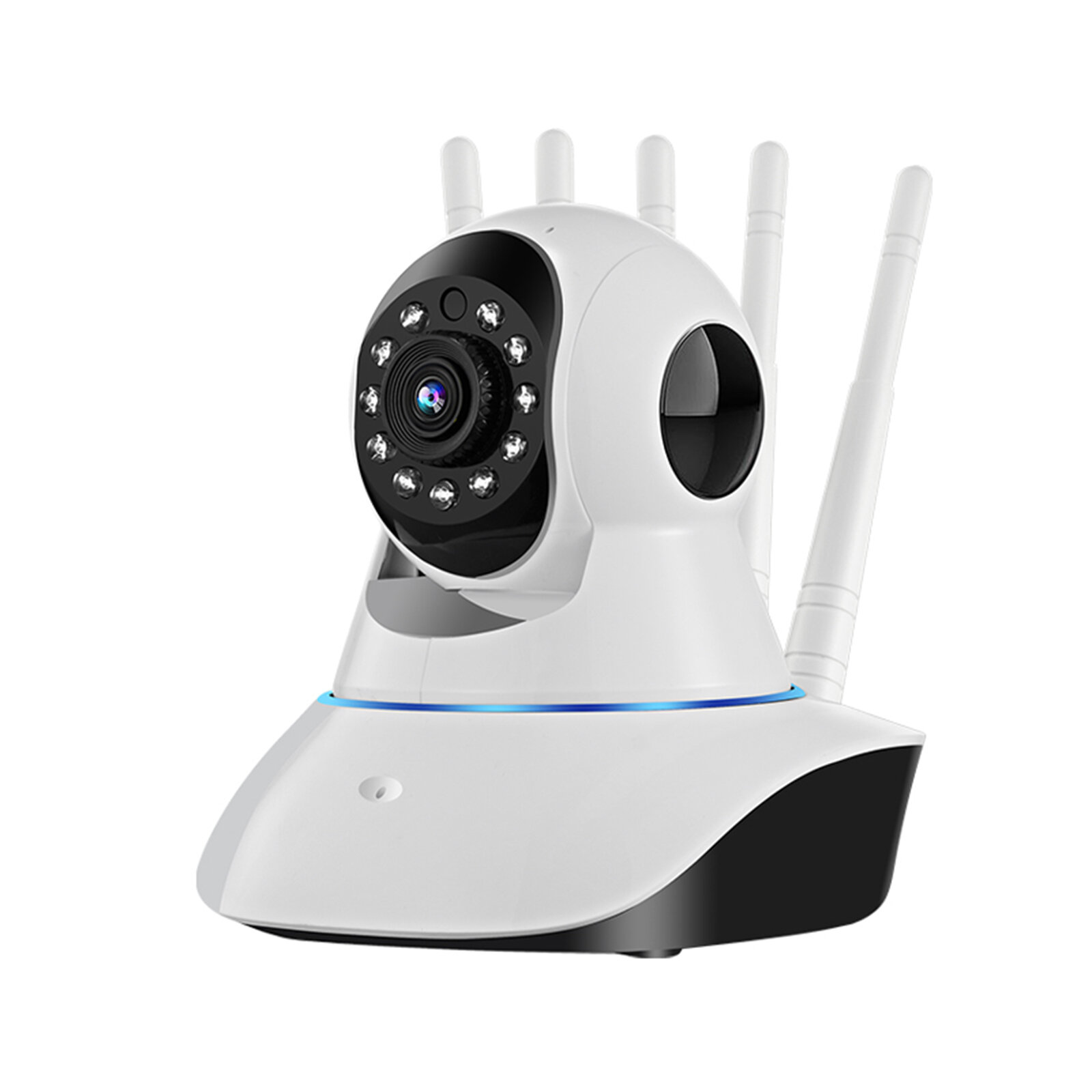 IP камера для видеонаблюдения 1080P белый с вращением 360°, ночное видение 10м, двухсторонний звук, детекция движения для мониторинга детей, пожилых, домашних животных, офис, дом, автомобиль, материал ABS, источник питания DC 5V, угол вращения