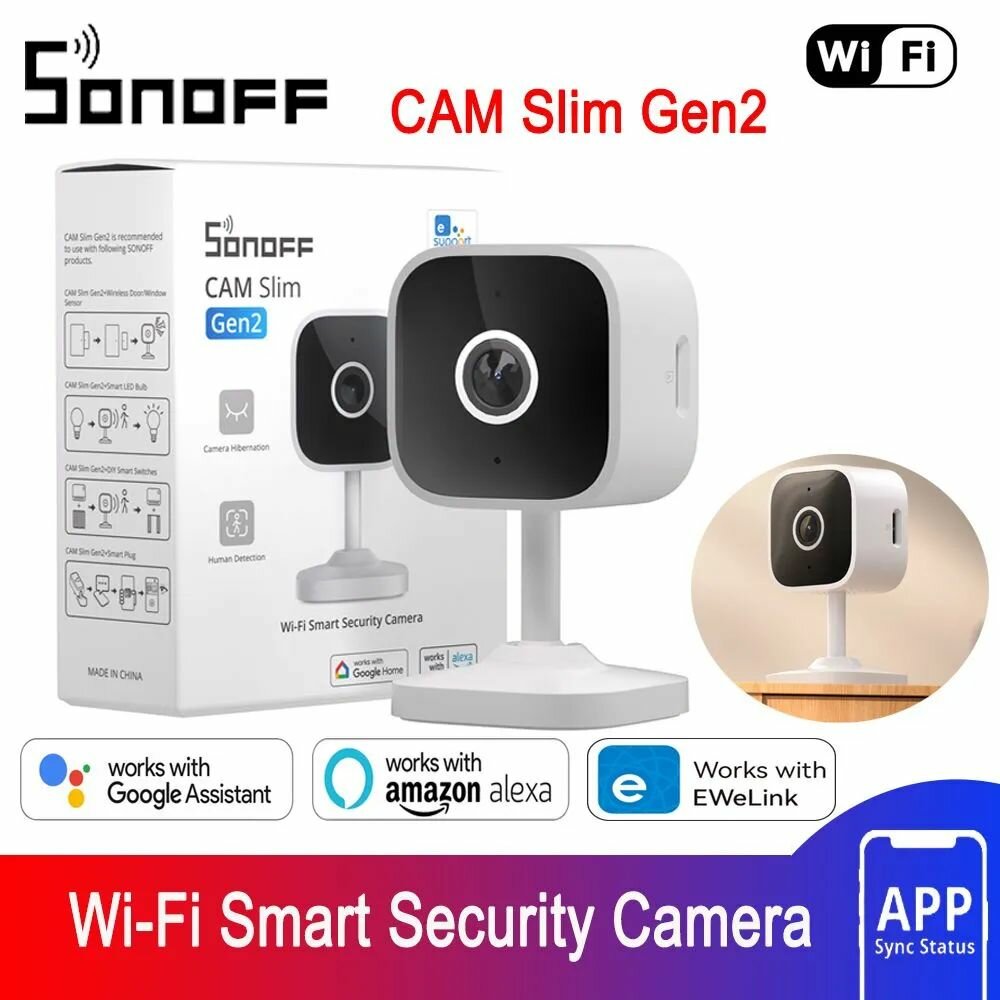 SONOFF CAM Slim Gen2 Умная домашняя камера безопасности 1080p HD