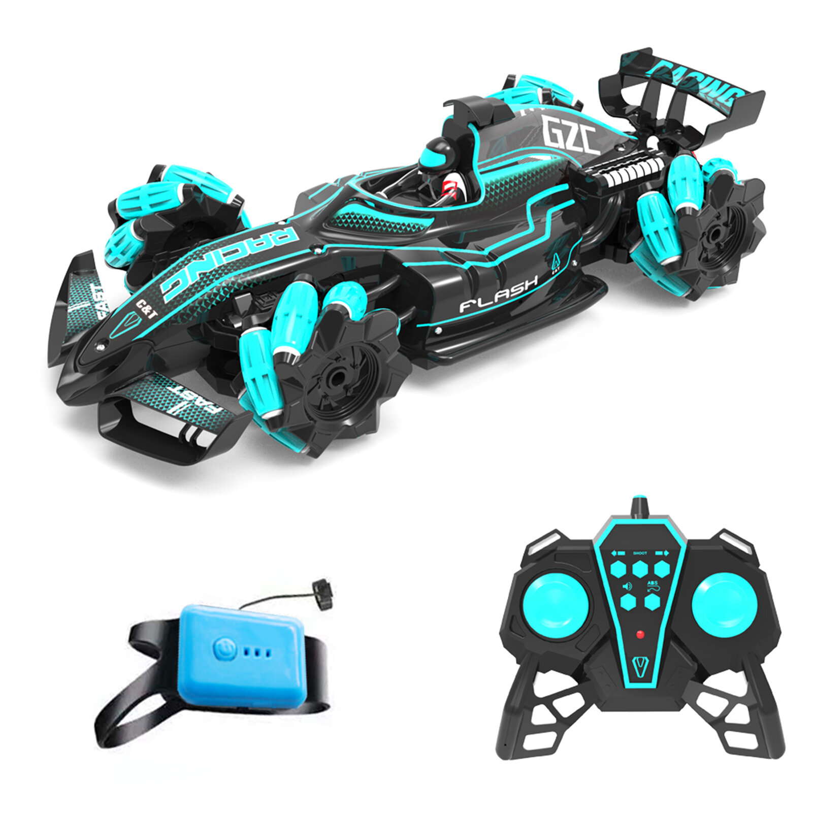 RC Спортивная машина 25 км/ч Радиоуправляемая машина 1/12 2.4GHz РС трюковая машина 2 режима управления 4WD с светом и звуком двигателя 360 градусов вращения