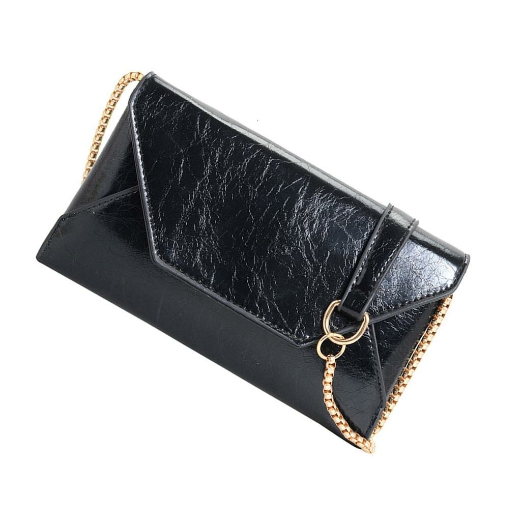 Полосатая сумка-конверт на цепочке, универсальная простая сумка для мобильного телефона на одно плечо-черный