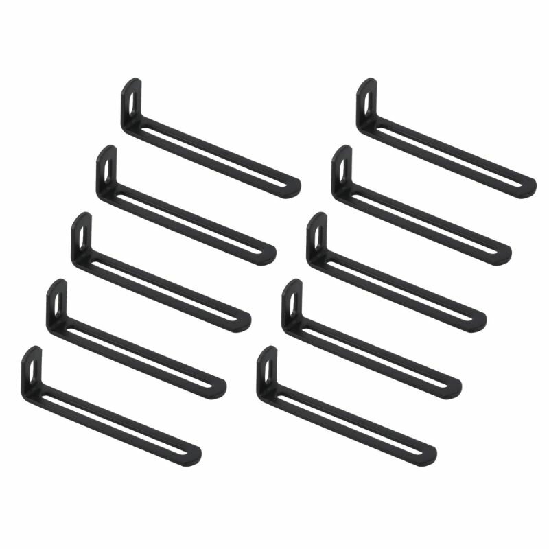 Упаковка из 10 прямоугольных фиксаторов с двойным пазом под углом 90 градусов-31x121x19 мм