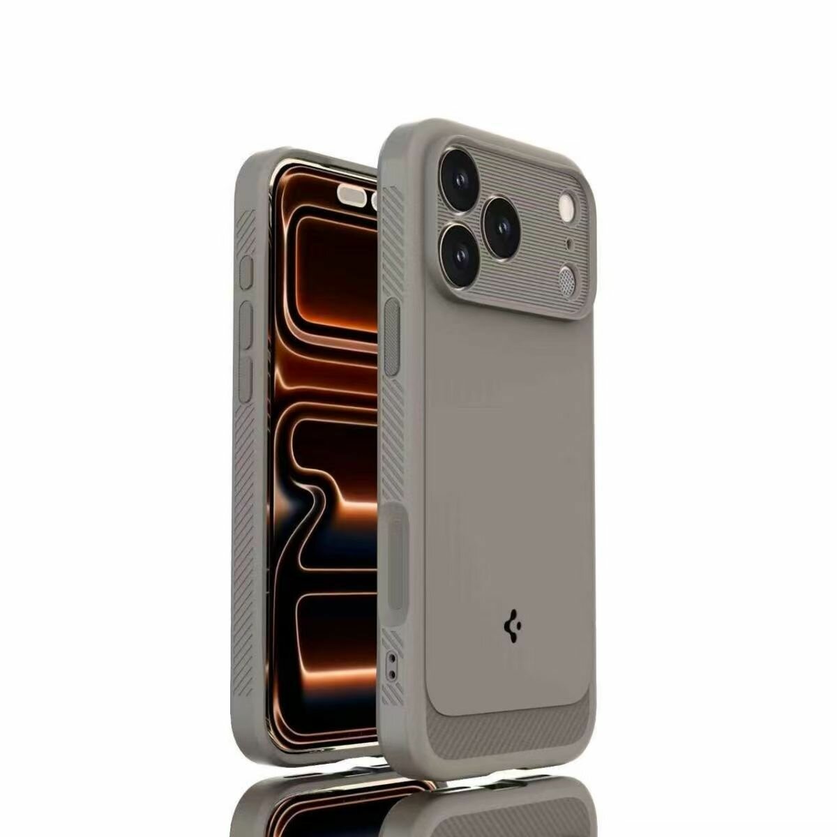 Spigen Чехол для iPhone 17 Pro Max, Rugged Armor MagFit защитный ударопрочный MagSafe карбон дизайн защита камеры