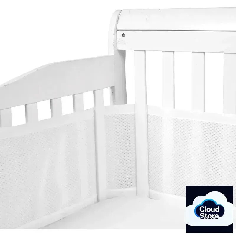Бампер для детской кроватки, Бампер для детской кроватки, Подкладка из 3D-сетки, препятствующая воздушному потоку,