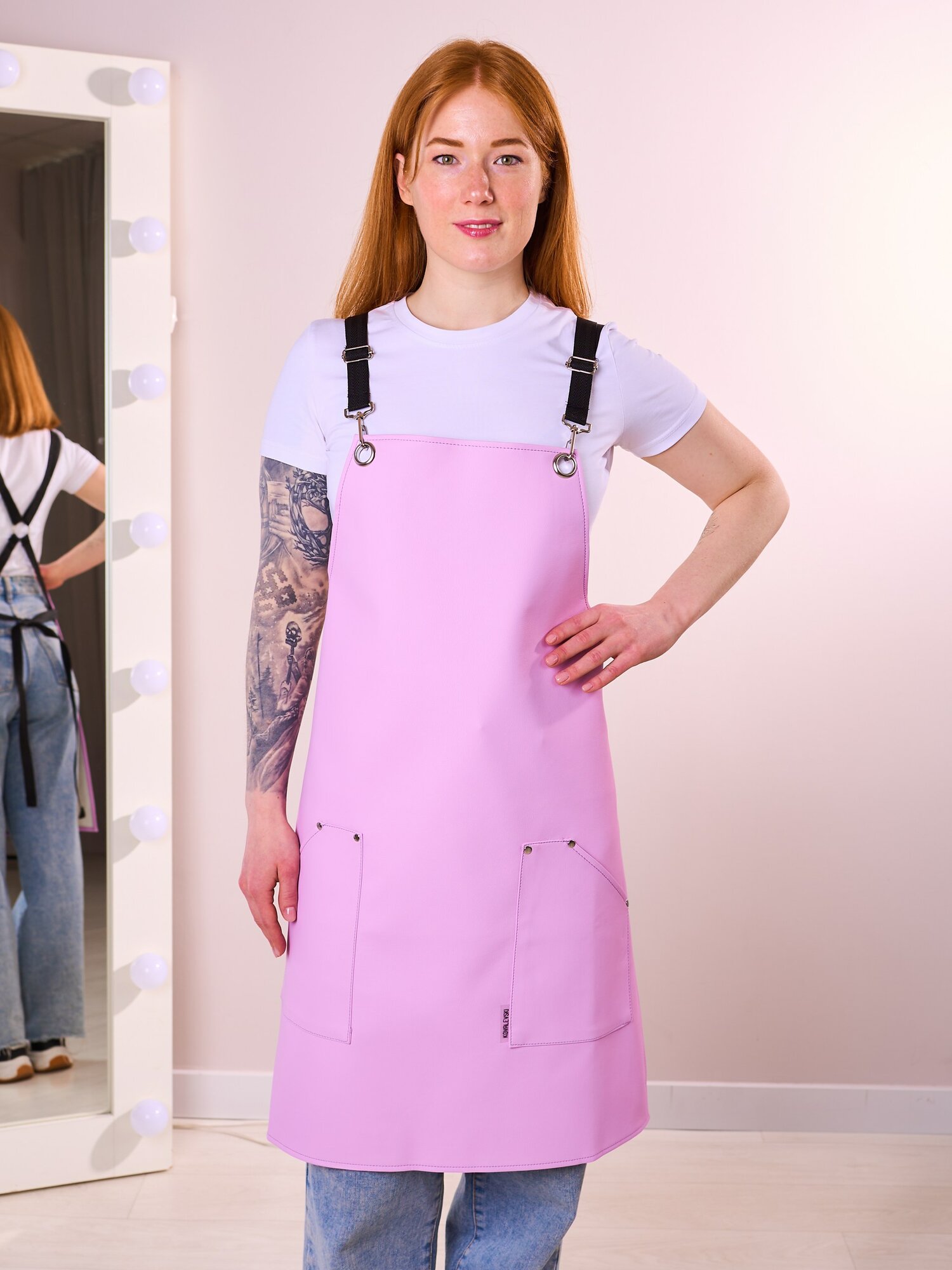 Фартук кухонный рабочий парикмахерский экокожа