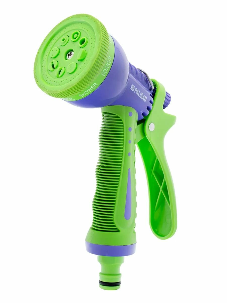 Пистолет для полива PALISAD, 8 режимов, ABS-пластик, зеленый