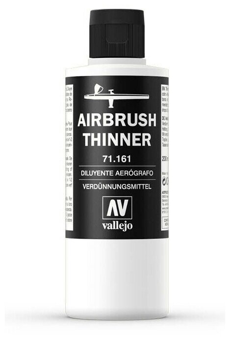 Разбавитель для акриловых красок Vallejo AIRBRUSH THINNER 200мл.