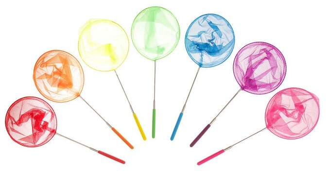 Сачок детский, телескопический 66 см, диаметр: 20 см, цвета микс