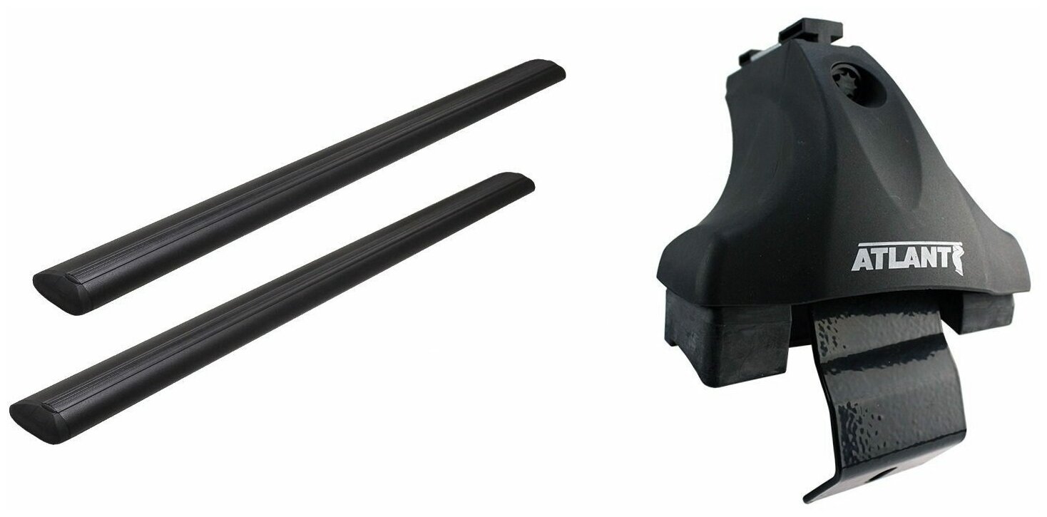 Багажник Atlant (Атлант) для Volkswagen Jetta VI 4-дв. седан 2010-н. в. (черная, крыловидная дуга) Арт. 7002+6031+7109