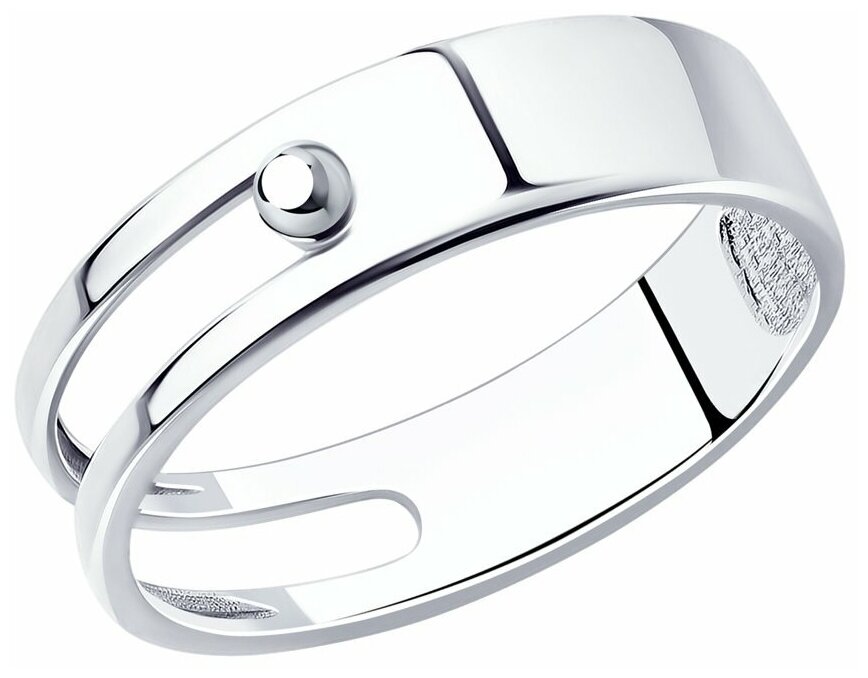 Кольцо, серебро, 925 проба, родирование