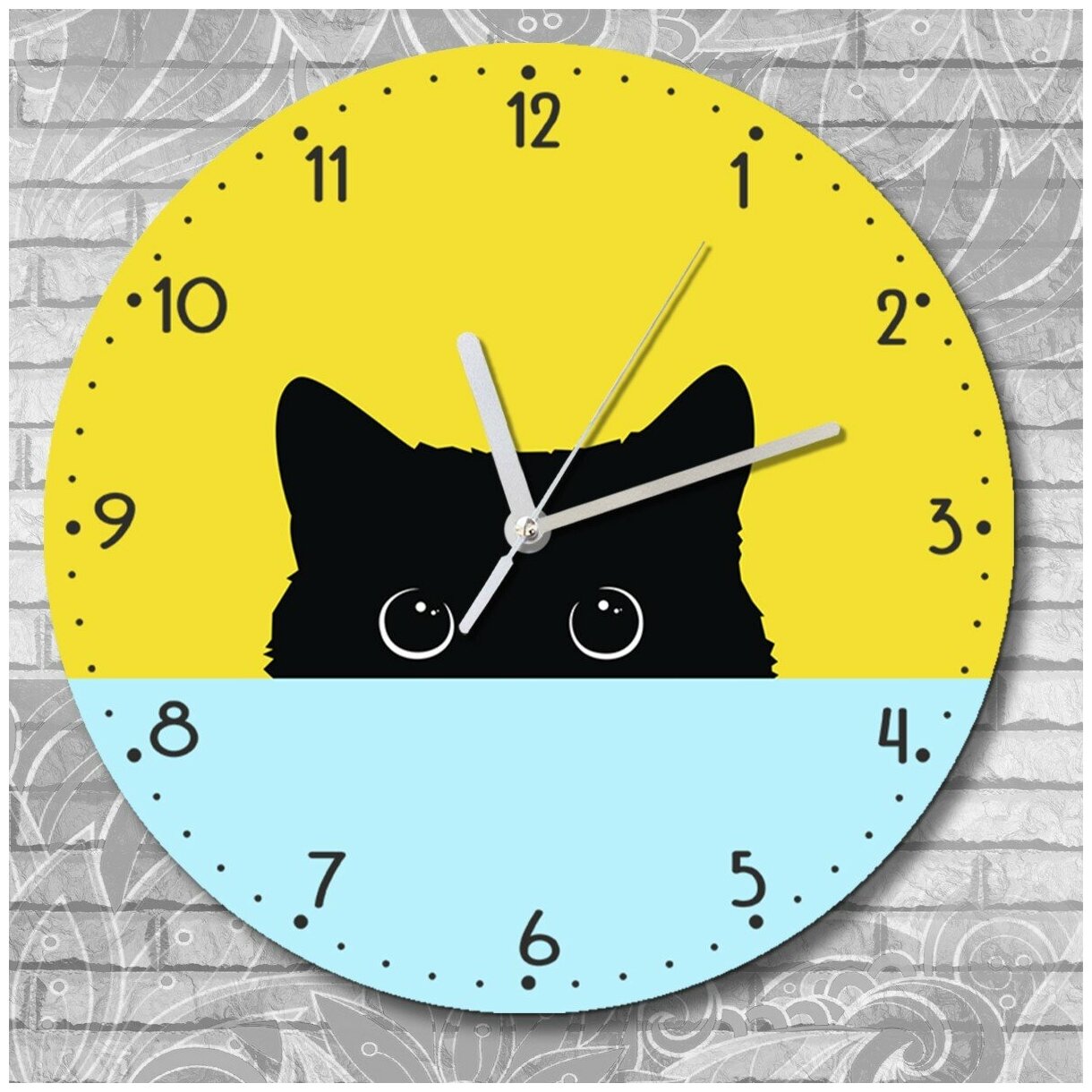 Настенные часы УФ животные кот милота - 3005
