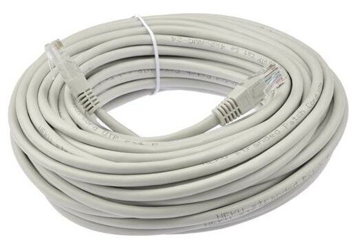 Патч-корд RJ45 5м UTP C5e - серый ExeGate UTP-RJ45-RJ45-5e-5M-GY многожильный кабель 7x0.14