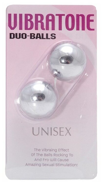 Вагинальные шарики Seven Creations "Vibratone Duo Balls", серебристые, водонепроницаемые, пластик