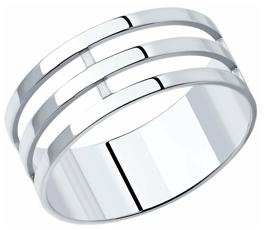 Кольцо, серебро, 925 проба, родирование