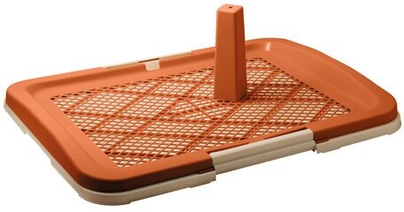 Туалет для собак со столбиком 48*35*6 см малый (коричневый) Zooone