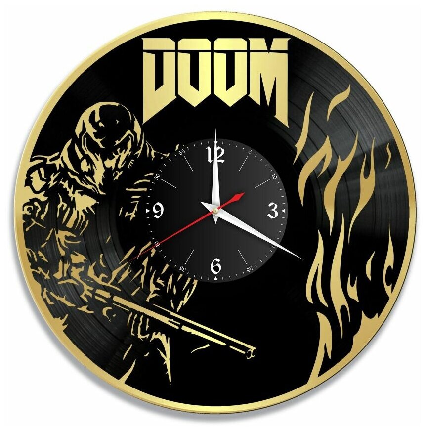 Часы из винила Redlaser "Игра DOOM, Дум" VW-10558-1