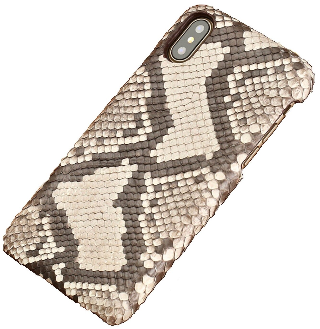 Чехол-накладка MyPads Premium для iPhone 7 Plus + 5.5 / iPhone 8 Plus (Айфон 7/8 плюс) из натуральной кожи змеи (питона) с фактурной отделкой неп.