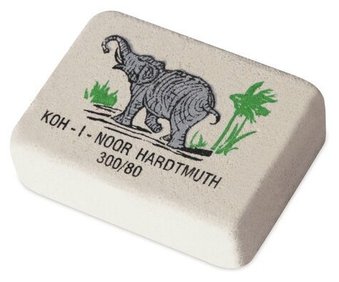 40 шт. Ластик KOH-I-NOOR "Слон" 300/80, 26х18,5х8 мм, белый/цветной, прямоугольный, натуральный каучук, 0300080018KDRU
