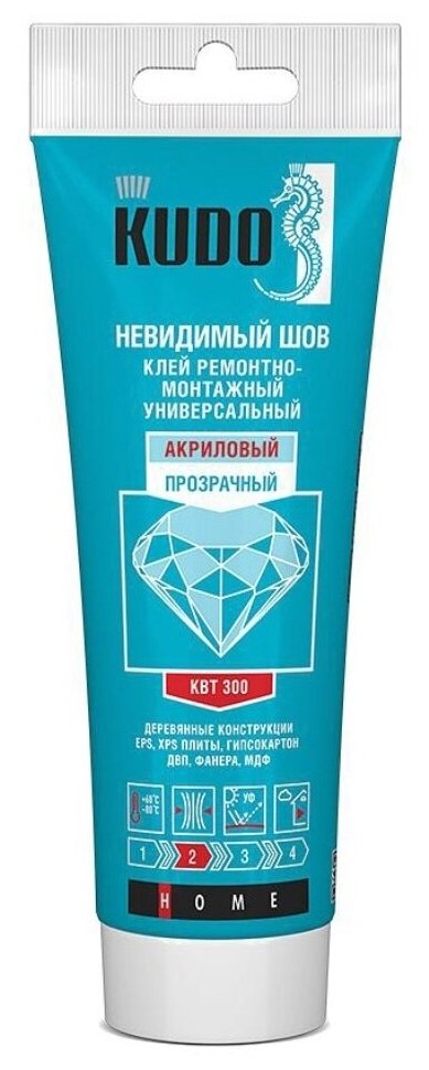 Клей KUDO, водостойкий, однокомпонентный, 200 мл, KBT-300