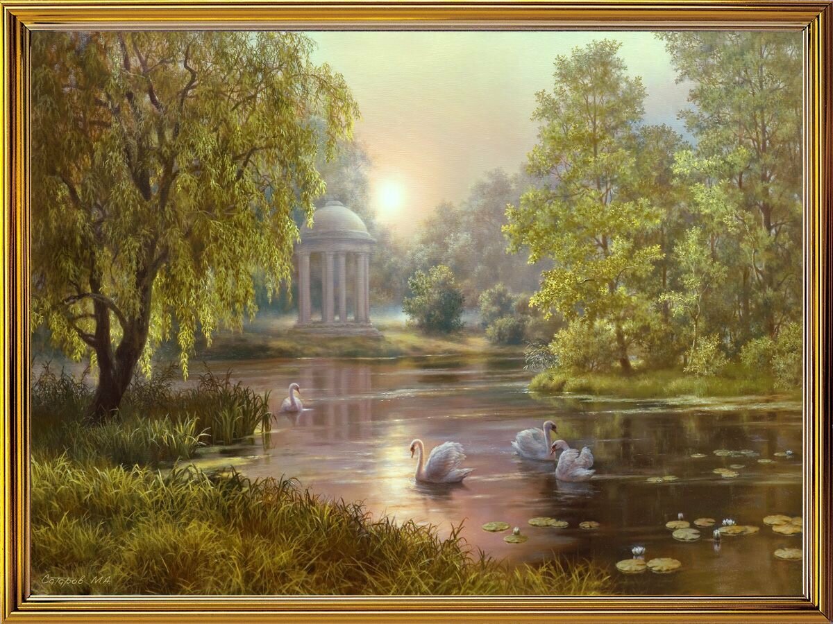 Картина "Старый парк" 30х40 см, художник - Сатаров Михаил. Арт. СМ4-30х40