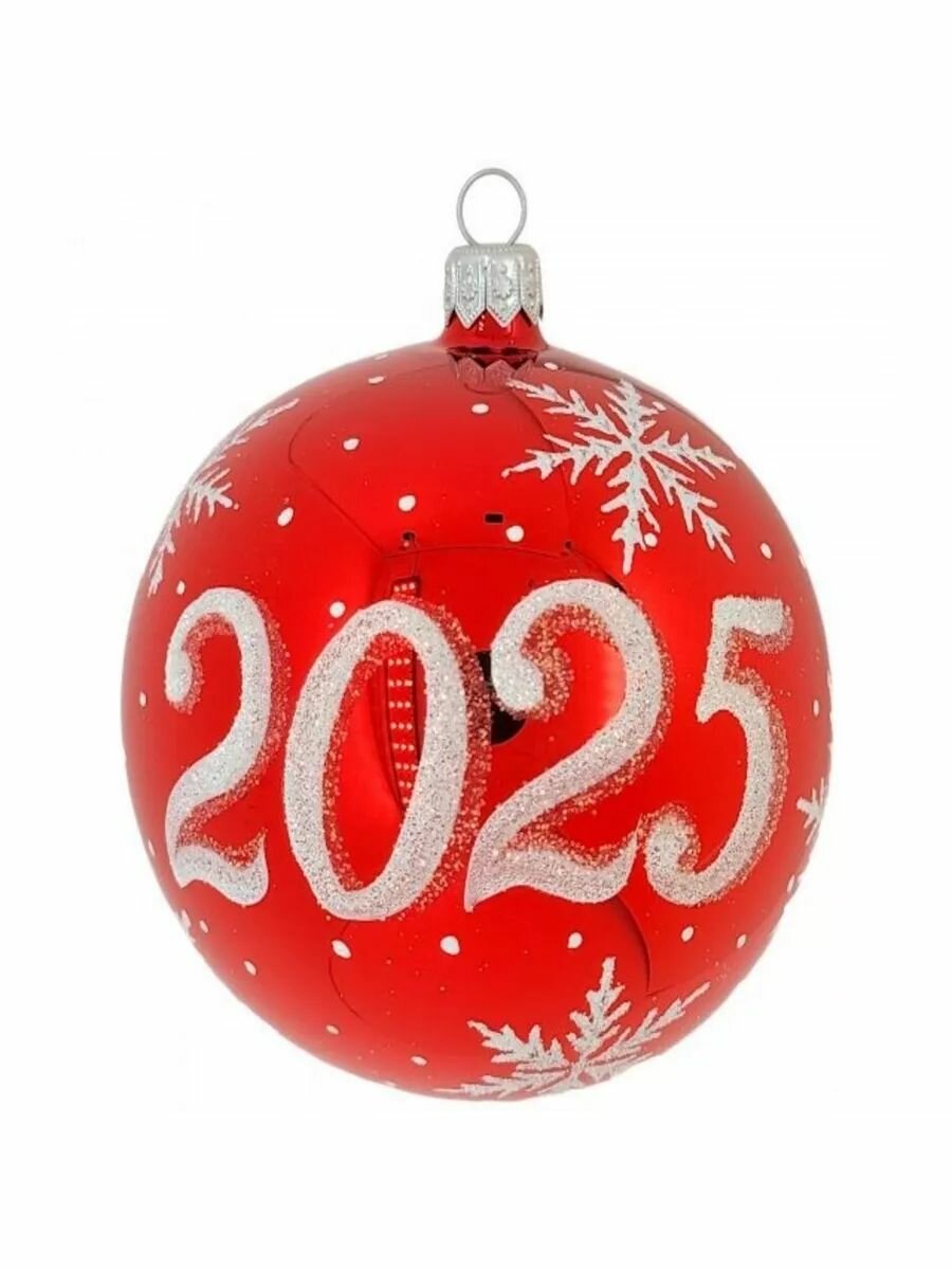 Шар 95мм "2025" красный