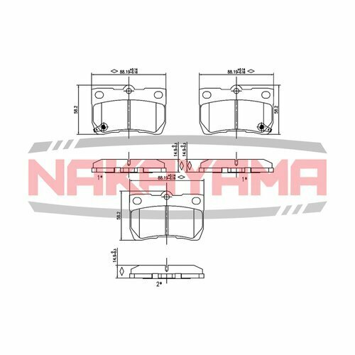 Колодки тормозные Nakayama HP8555NY