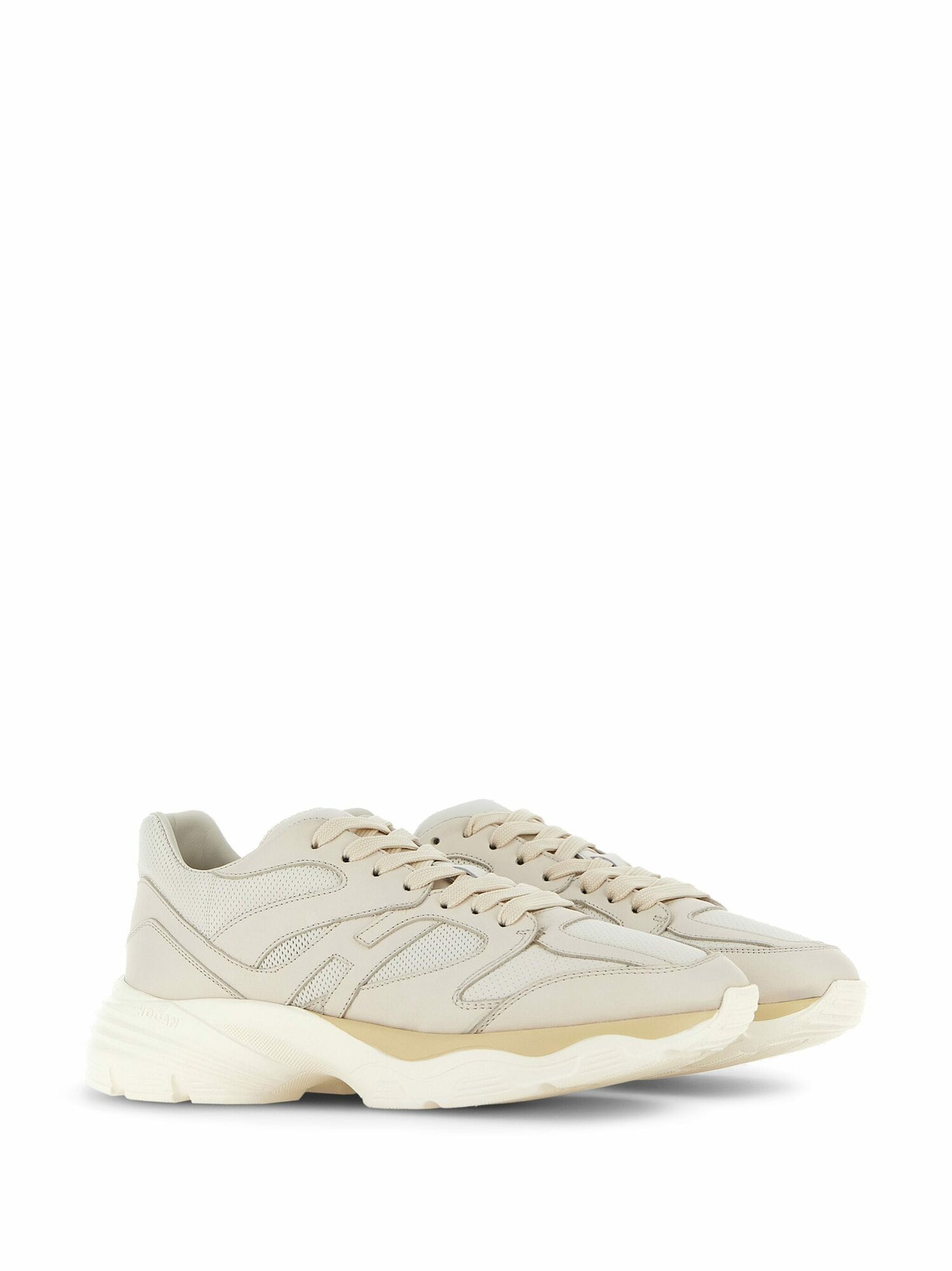 Кроссовки Hogan Panelled leather sneakers, размер 8 UK, разноцветный — фото 1