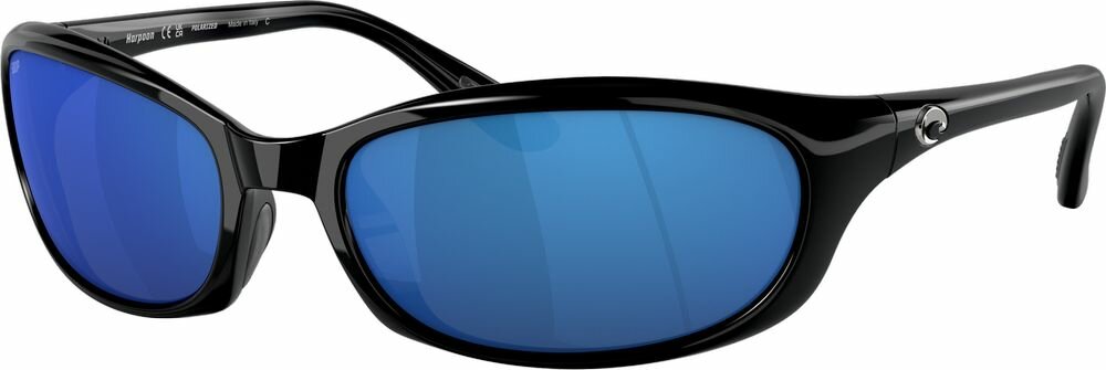 Costa Del Mar Поляризационные очки Costa Del Mar Harpoon 580 P Shiny Black Blue Mirror