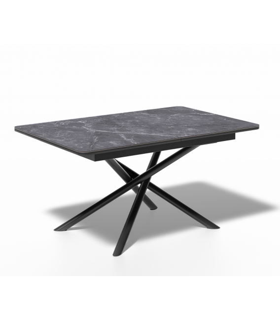 Стол KENNER DK1200 черный/керамика мрамор черный