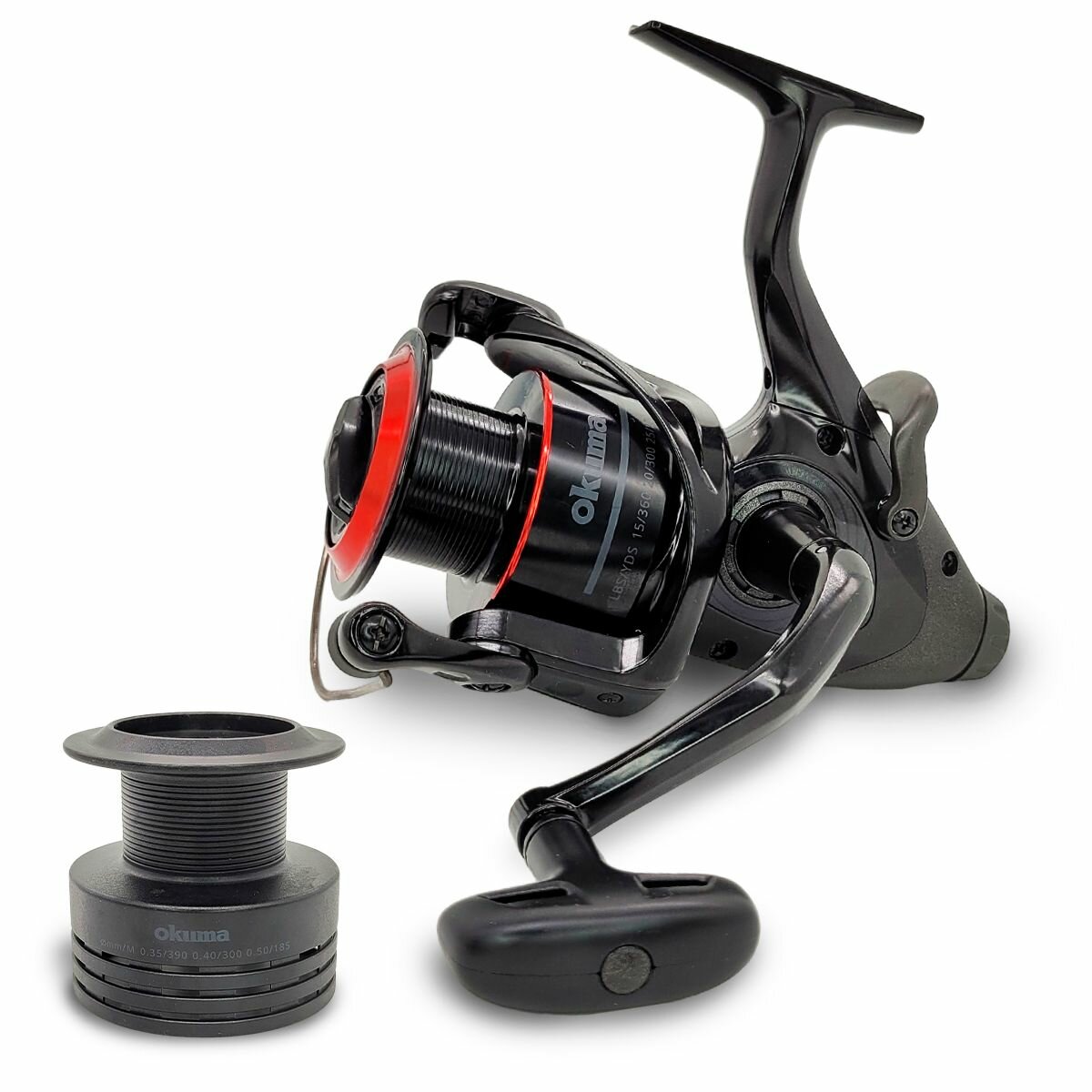 Катушка Okuma CEYMAR Baitfeeder 355, с байтранером, с дополнительной шпулей