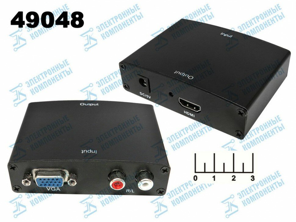 Конвертор VGA+2RCA-выход HDMI (10-007)