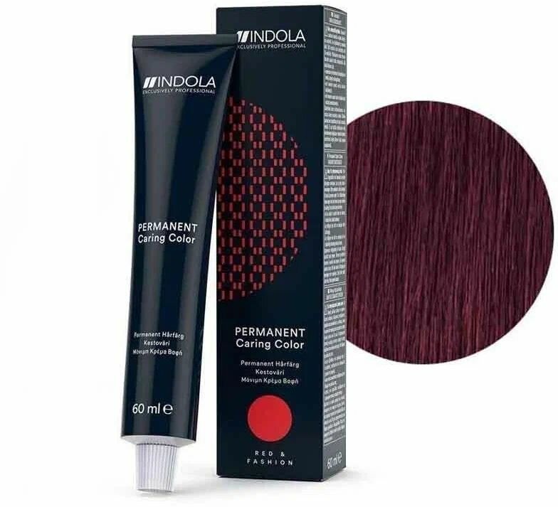 Indola Red and Fashion 7.76 Средний русый фиолетовый красный Стойкая крем-краска для волос 60 мл