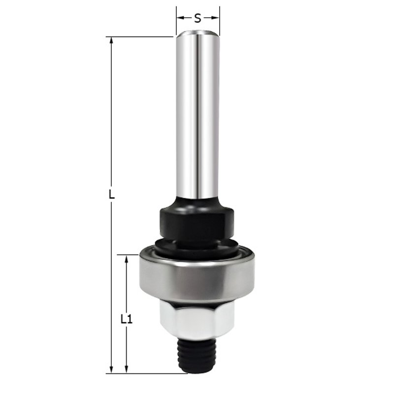 Державка для сменных дисков(крепление гайкой) с пошипником L=63 l1=26 S=8 (подш.22мм) PROCUT 707851P