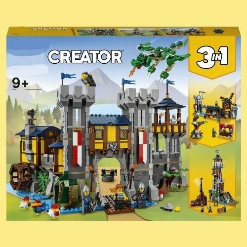 Конструктор креатор Средневековый замок 3в1, 1426 детали, совместим с Creator 31120