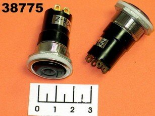 Кнопка AN24-Z на замыкание/размыкание черная без фиксации 4 контакта (K3-1)