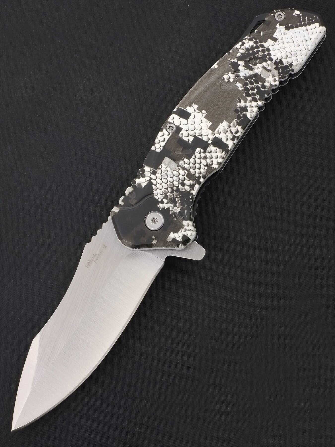 Нож складной автоматический флиппер в расцветке камуфляж Чёткий расклад A-249