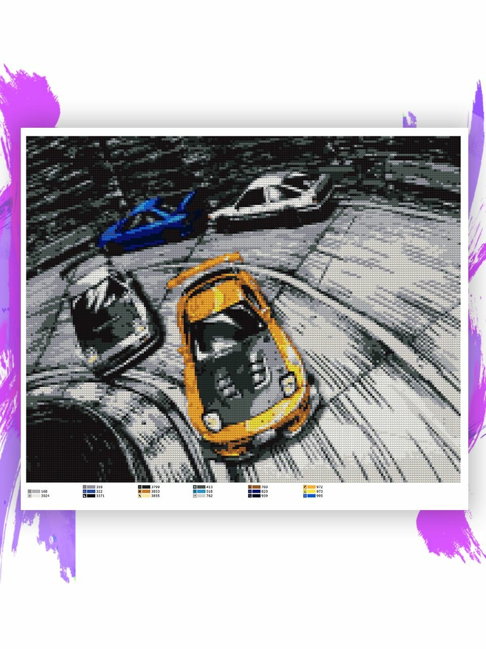 Алмазная мозаика без подрамника - вышивка Дрифт 40 х 50 см