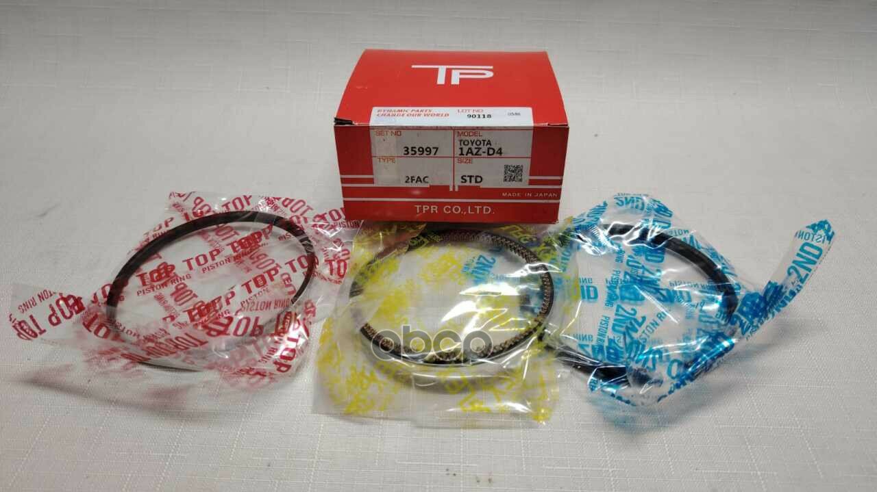 Кольца поршневые (STD/ к-т) Toyota Allion (T240) 01-07 / Avensis 03-08 1AZFSE TPR арт. 35997 STD