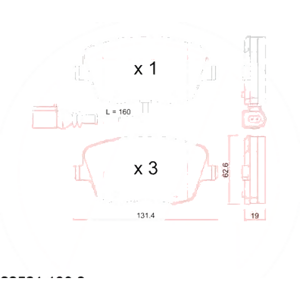 ZIMMERMANN 23581.190.2 (6Q0698151C) колодки тормозные дисковые, комплект
