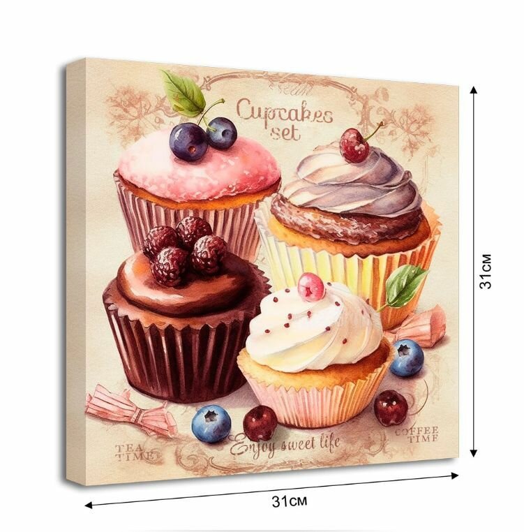Канвас 31х31 см Кексы