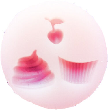 Молд для шоколада/мастики силиконовый Кекс с вишней (Набор из 3 шт.)