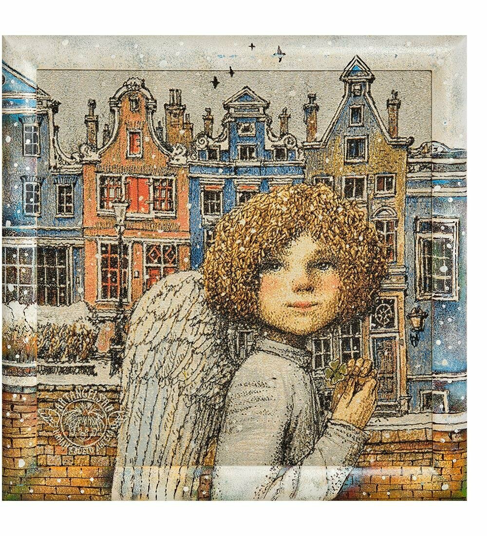 Гобелен в расписной раме Ангел удачи А. Наливкина 45х45 A2174353 Artangels, Гобелен, дерево